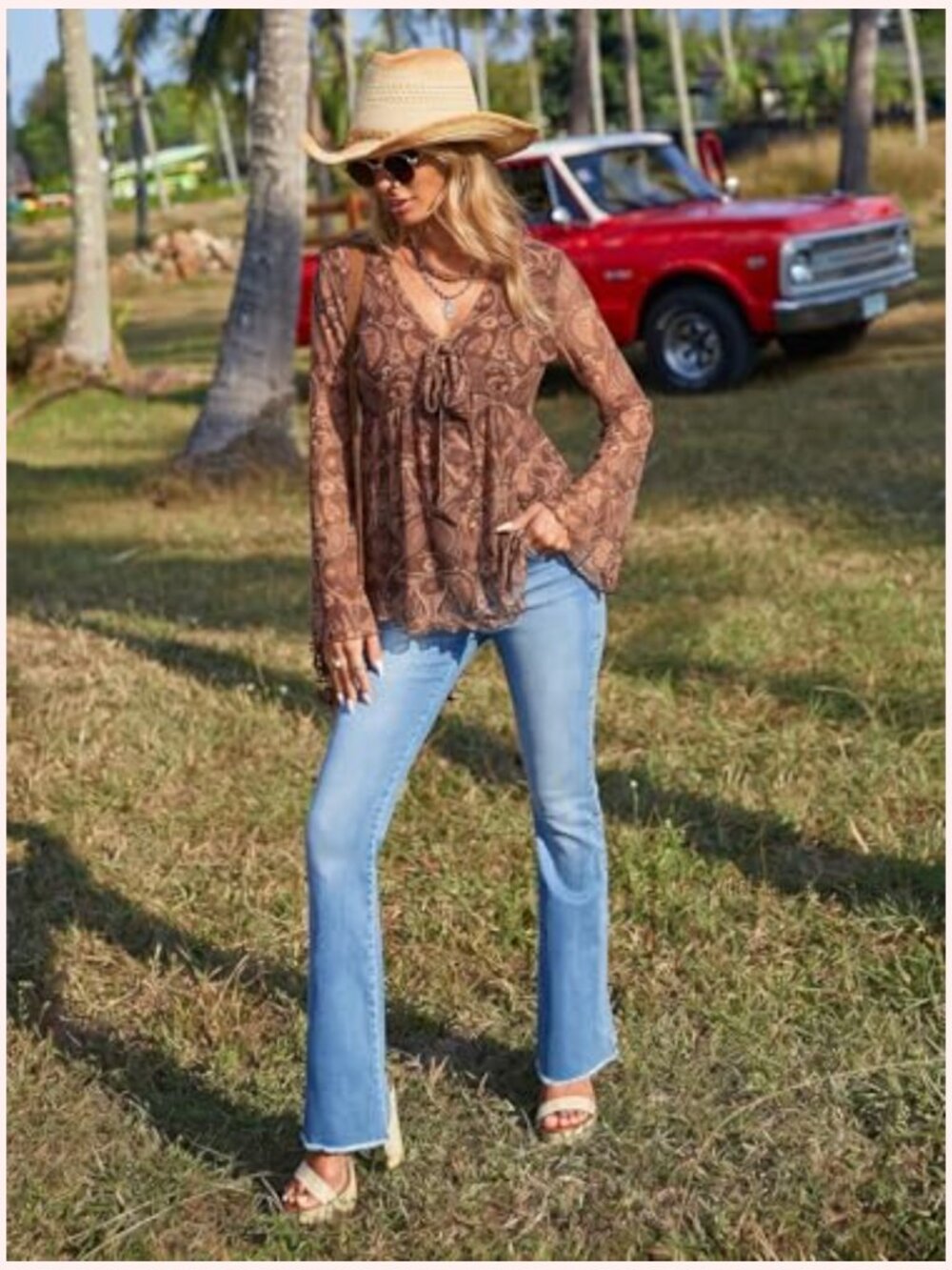 Tops | Verdusa Womens 7s Country Concert Western Peplum Boho Blouse ...
